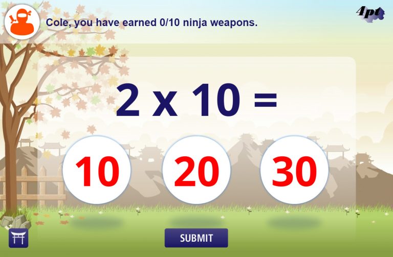 Ninja Maths School eLearning for Kids : 4pt Limited